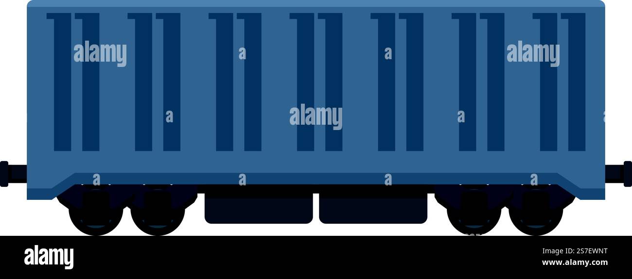 Metal wagon cargo icon cartoon vector. Train goods. Road track. Metal ...