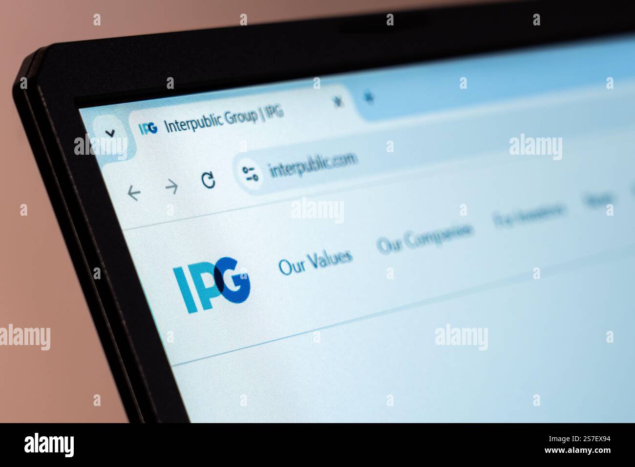 New York, USA - January 19, 2025: Interpublic Group website showcasing ...