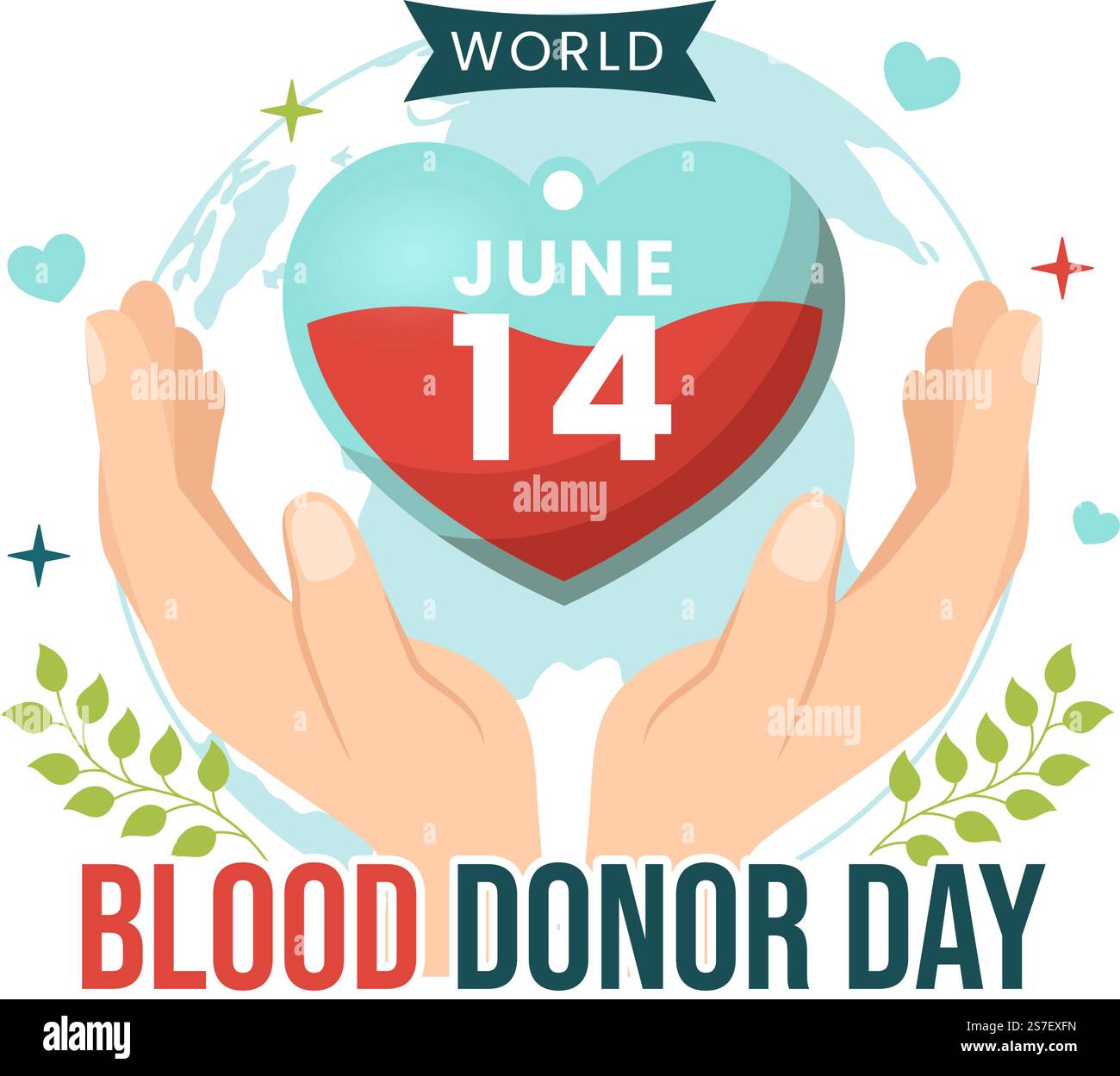 World Blood Donor Day on June 14 Illustration with Human Donated Bloods ...