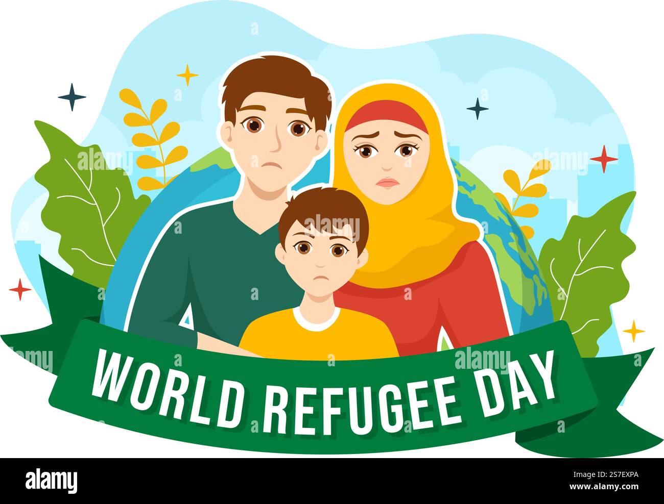 World Refugee Day on 20 June Vector Illustration with Immigration ...