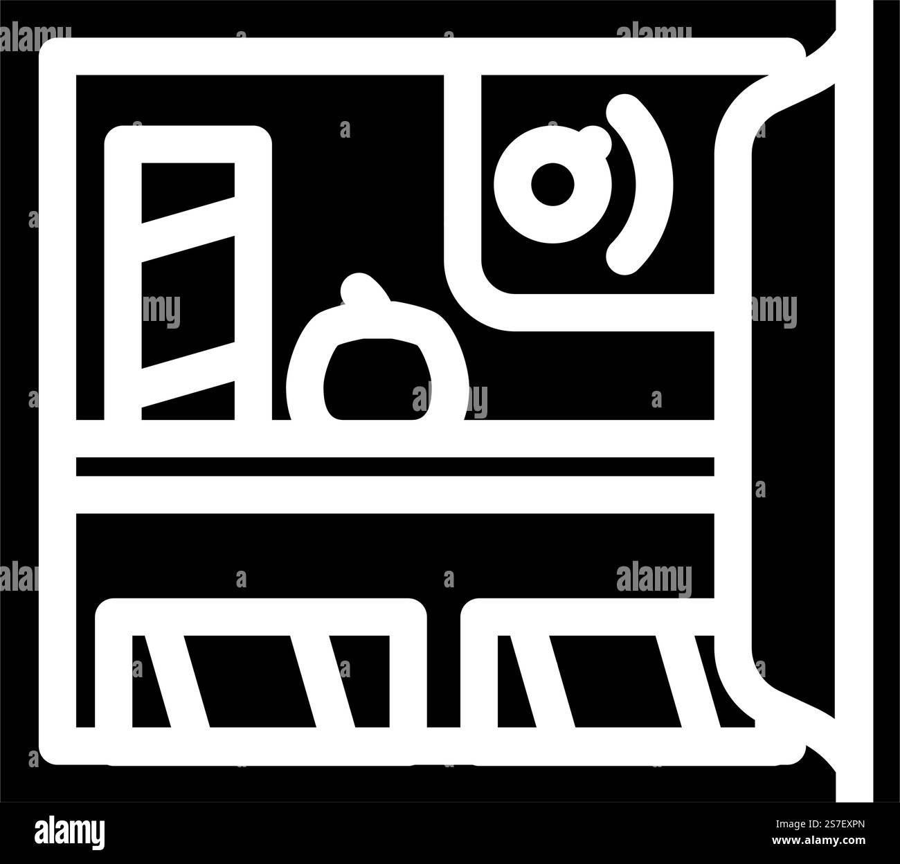 mini fridge garage tool glyph icon vector. mini fridge garage tool sign ...