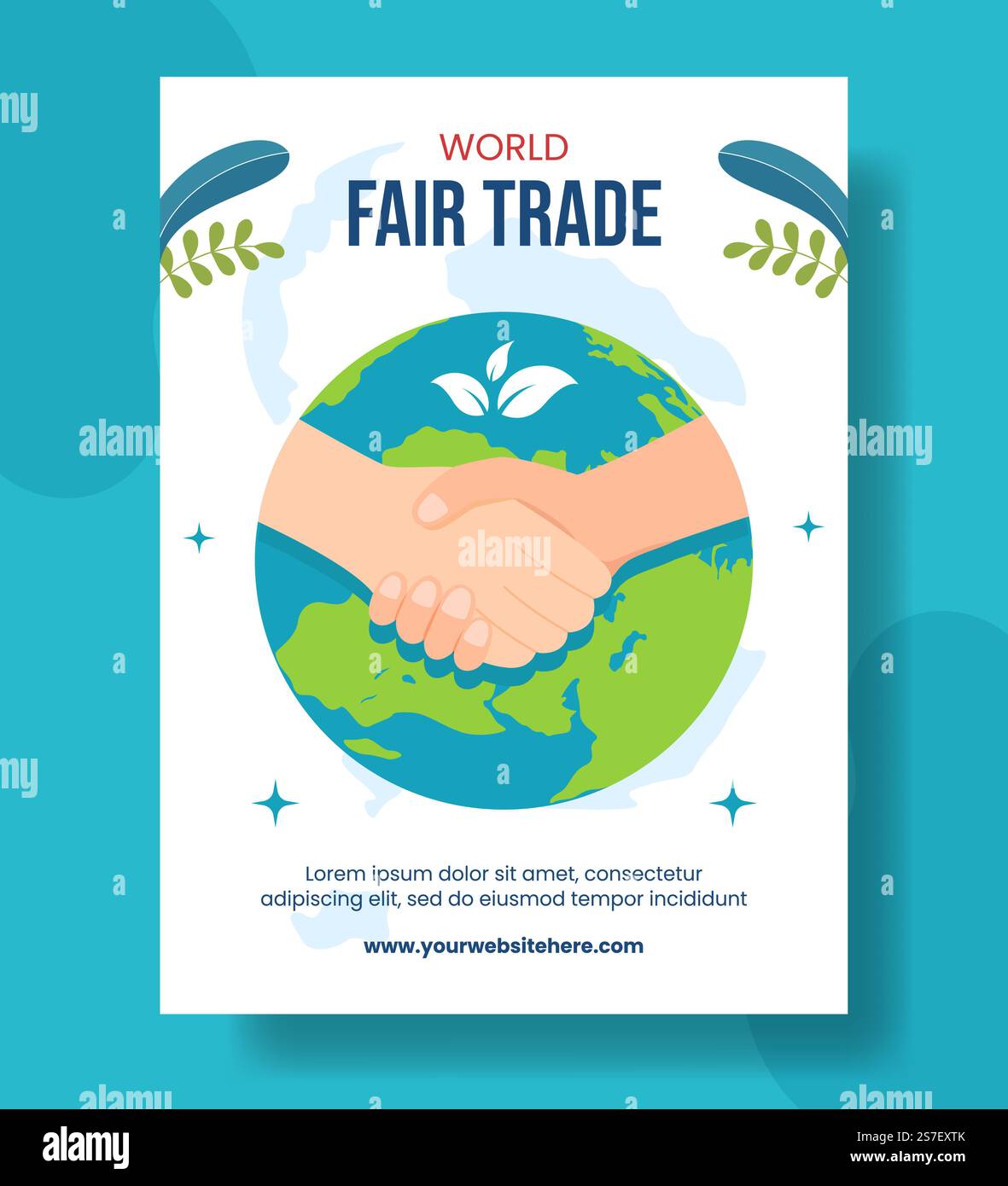 World Fair Trade Day Vertical Poster Flat Cartoon Hand Drawn Templates ...