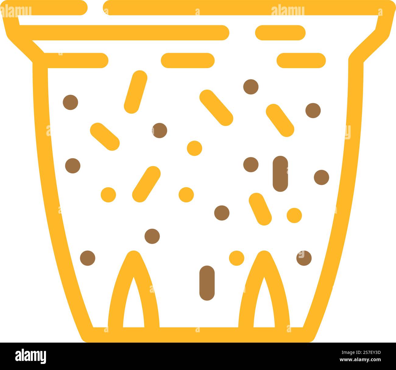 paper pulp pot garden tool color icon vector. paper pulp pot garden ...