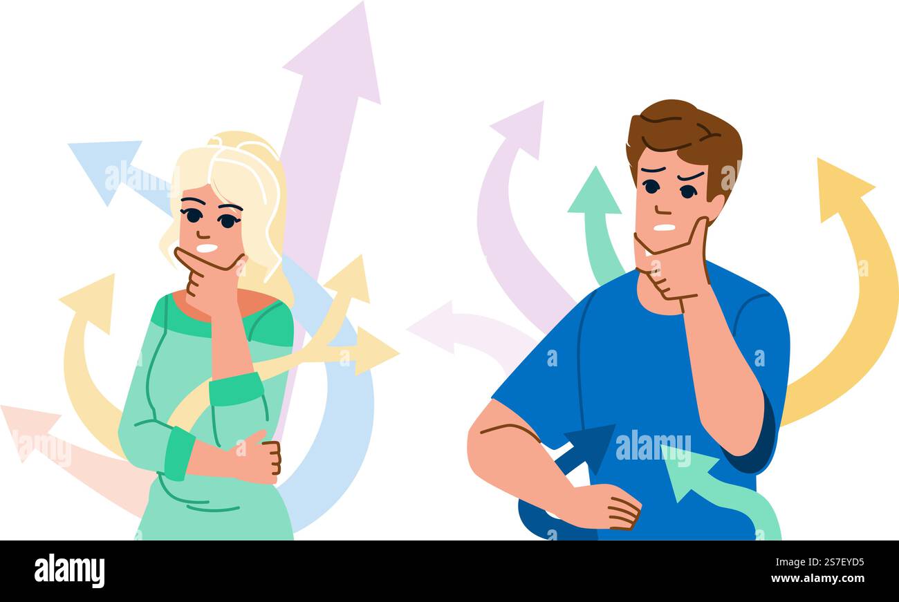 choose path vector. way choice, road future, career direction ...