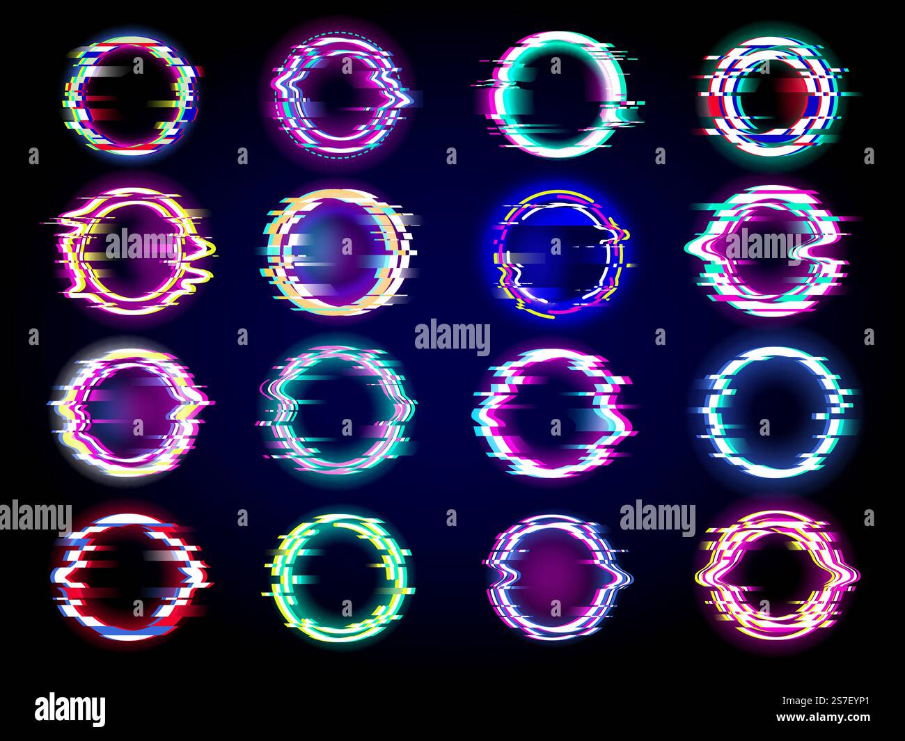 Glitch light pixel glow color hi-res stock photography and images - Alamy