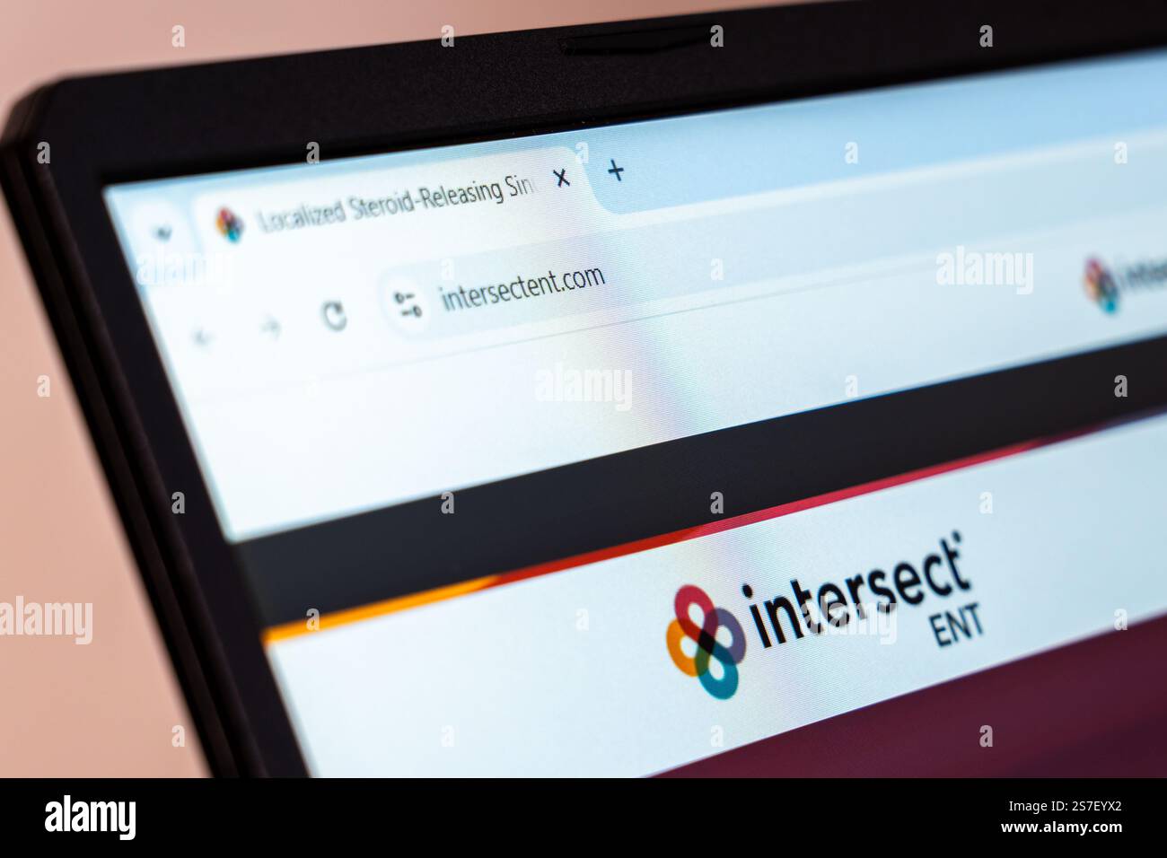 New York, USA - January 19, 2025: Intersect ENT website showcasing innovative ear, nose, and ...