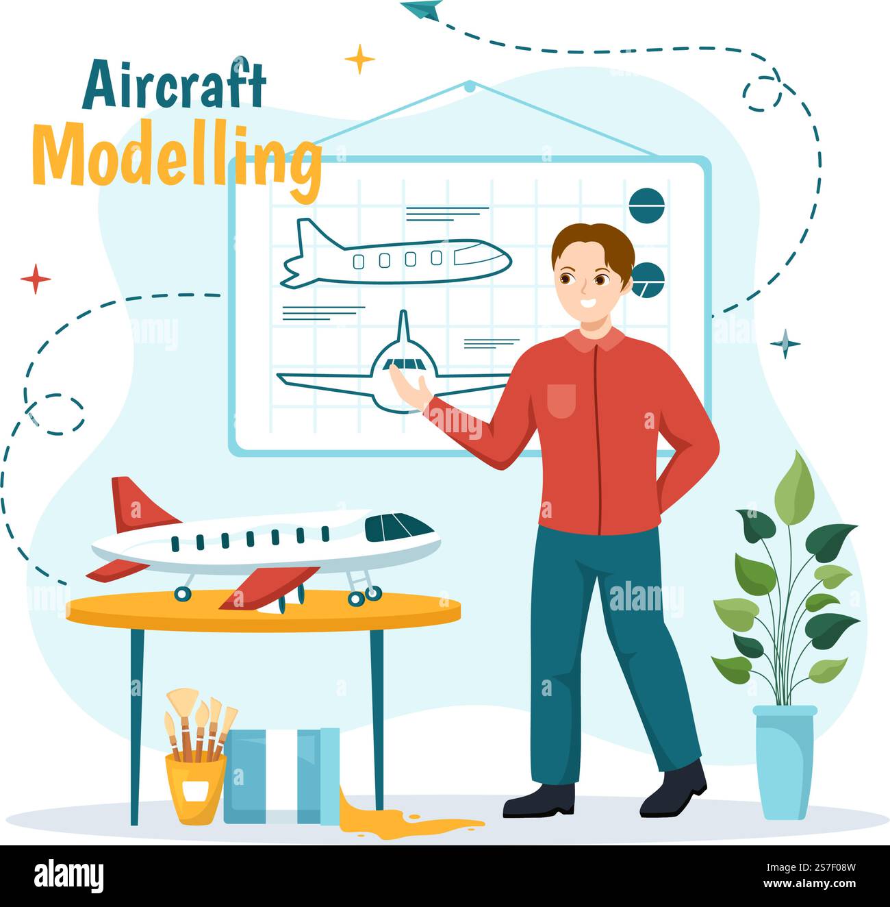 Aircraft Modelling and Crafting Illustration with Assembling or ...