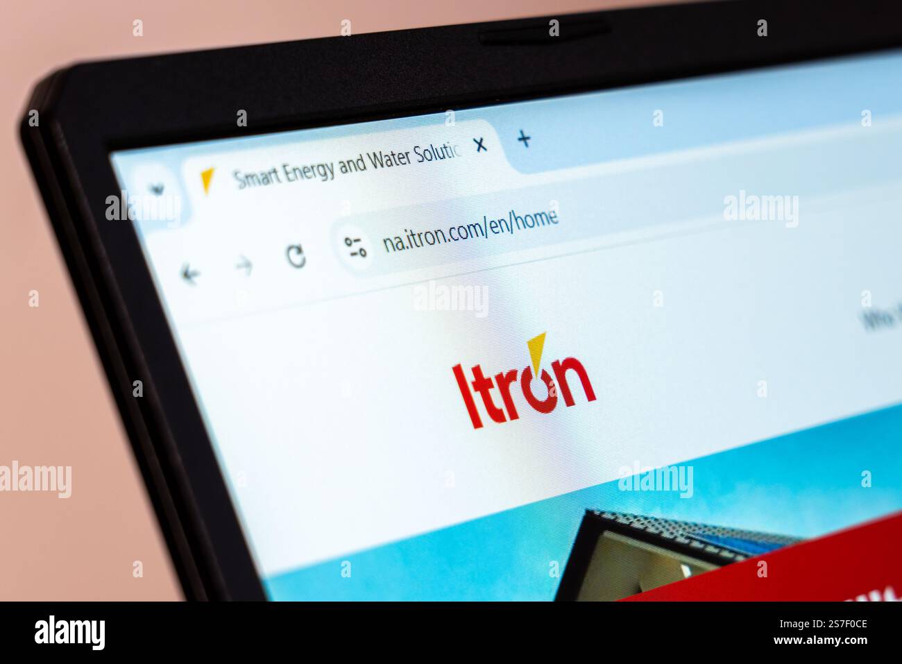New York, USA - January 19, 2025: Itron website showcasing smart energy ...