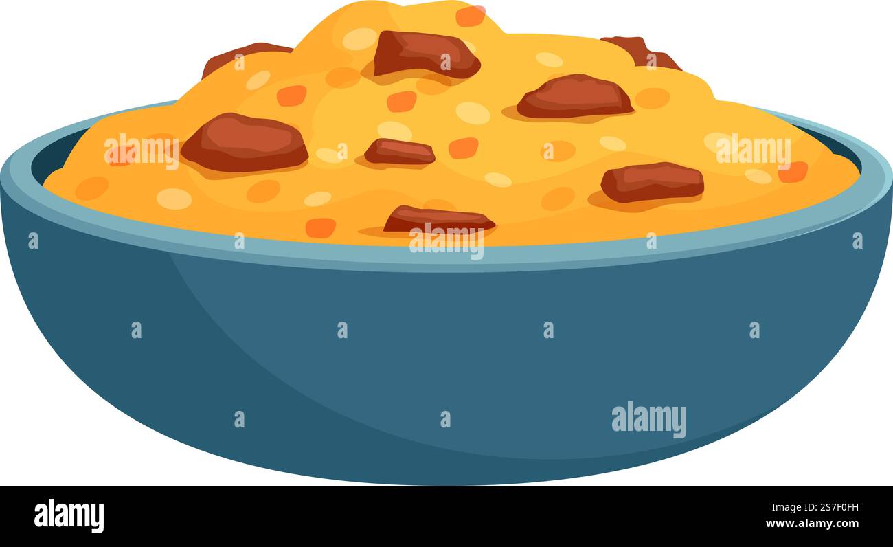 Tasty pilaf icon cartoon vector. Rice food. Traditional meal. Tasty ...