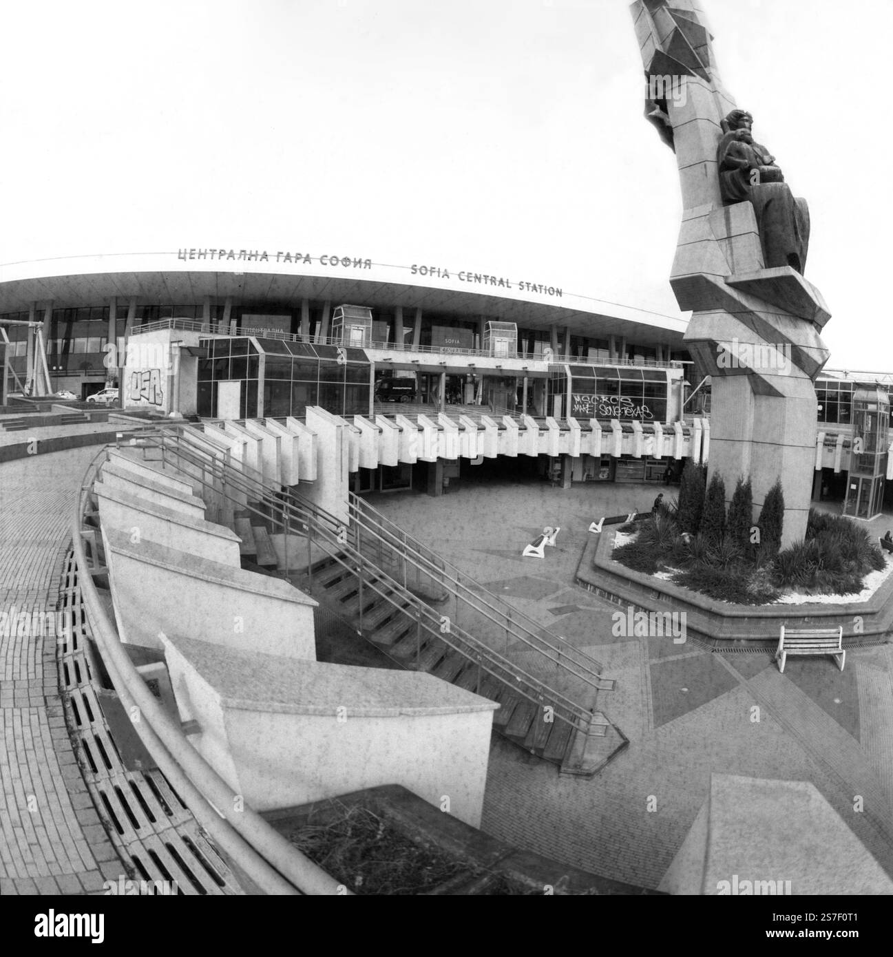 Sofia railway station Black and White Stock Photos & Images - Alamy