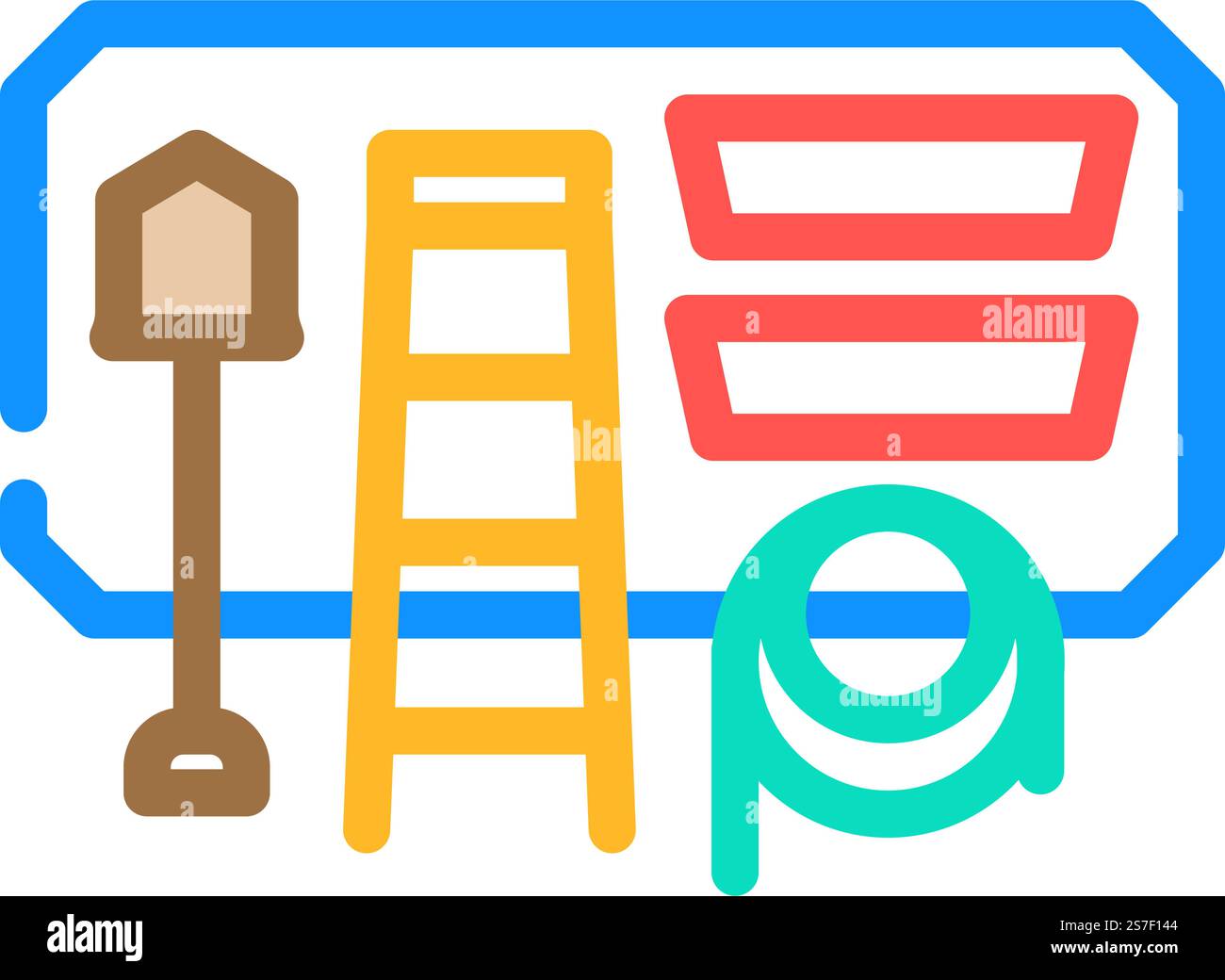 garage organizer tool color icon vector. garage organizer tool sign ...