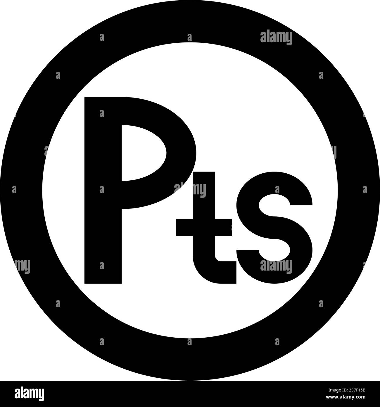 Symbol peseta spanish currency money icon in circle round black color ...