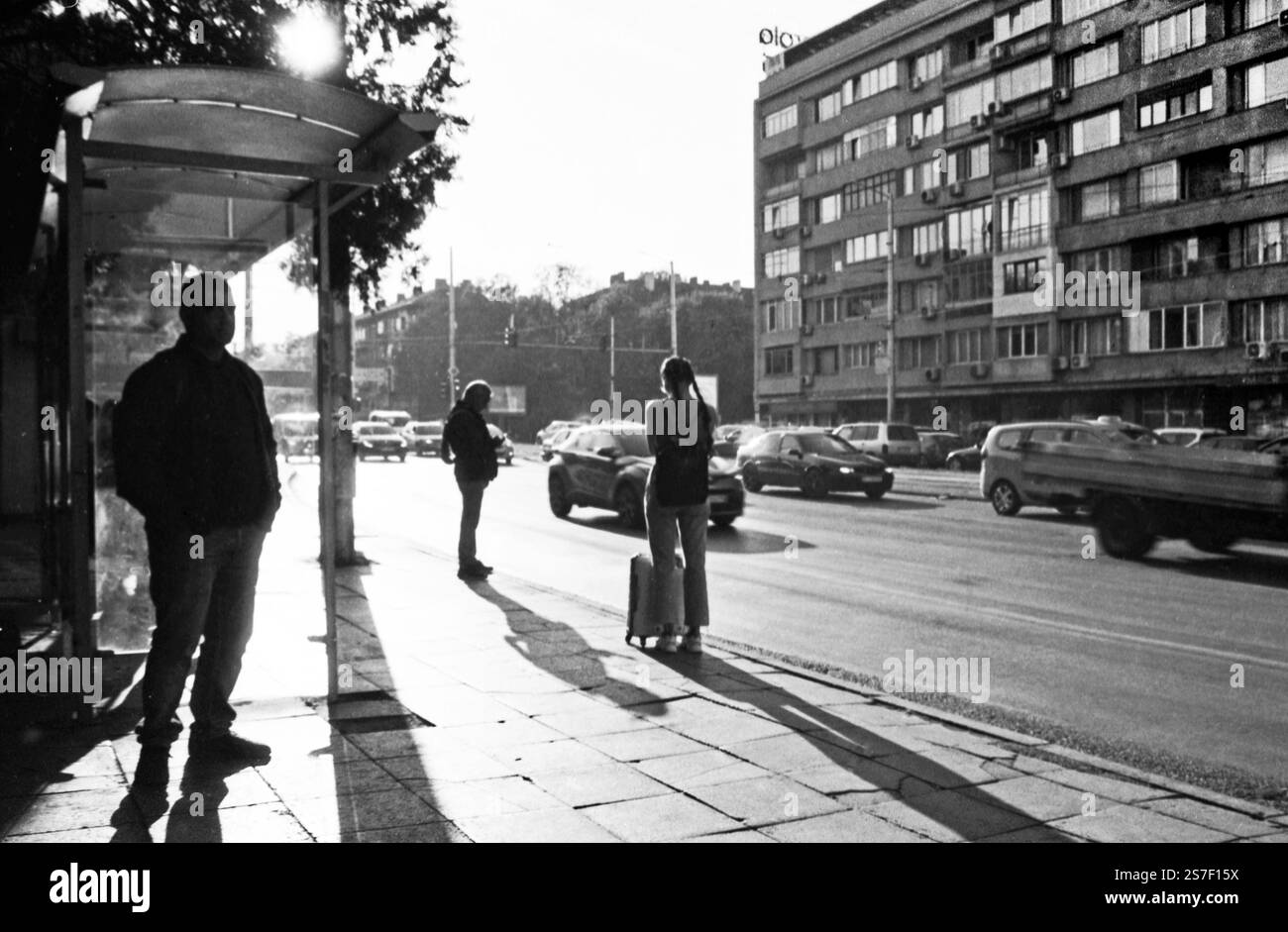 Bull. Mihai Eminescu, bus stop, Sofia, Bulgaria Stock Photo - Alamy