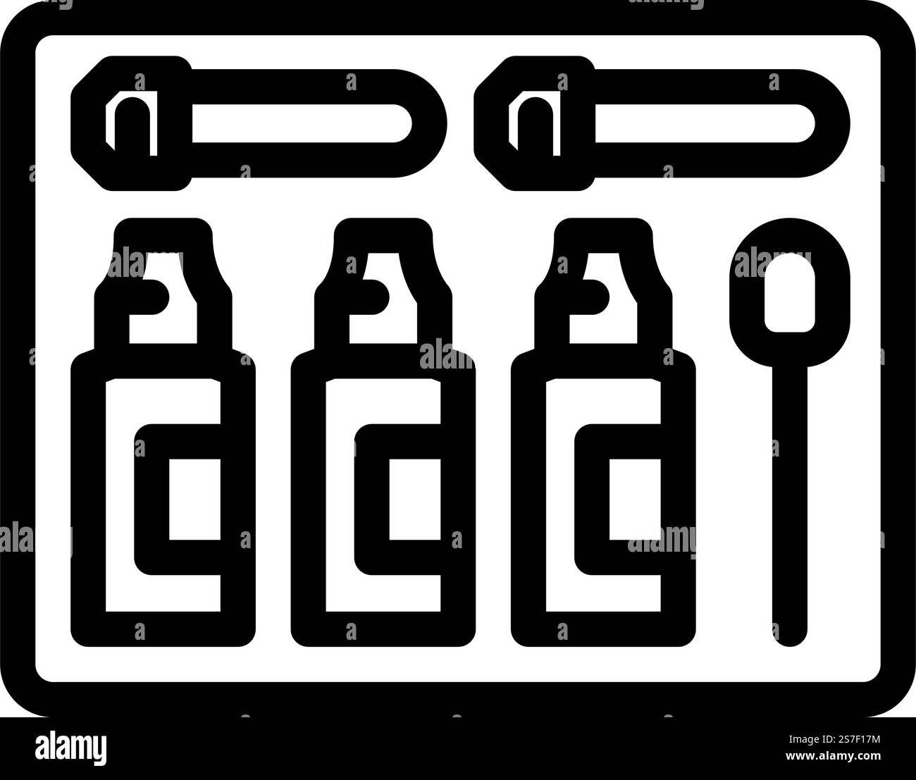 soil test kit garden tool line icon vector. soil test kit garden tool ...