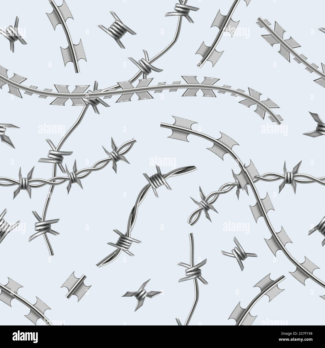 Barbed wire pattern. Barriers for prisons steel seamless templates ...