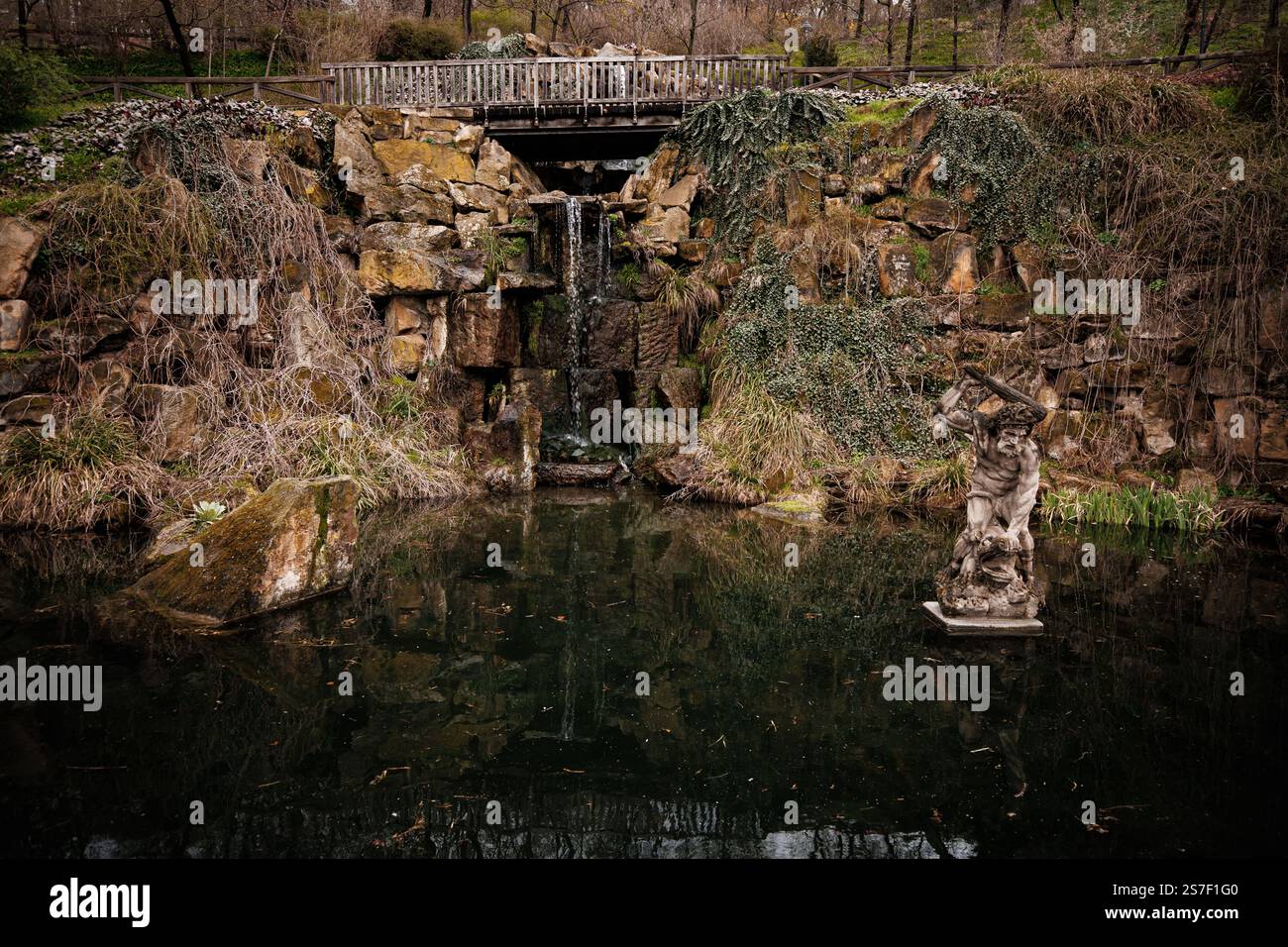 Prague, Czech republic - March 27, 2023: Scenic view of a waterfall ...