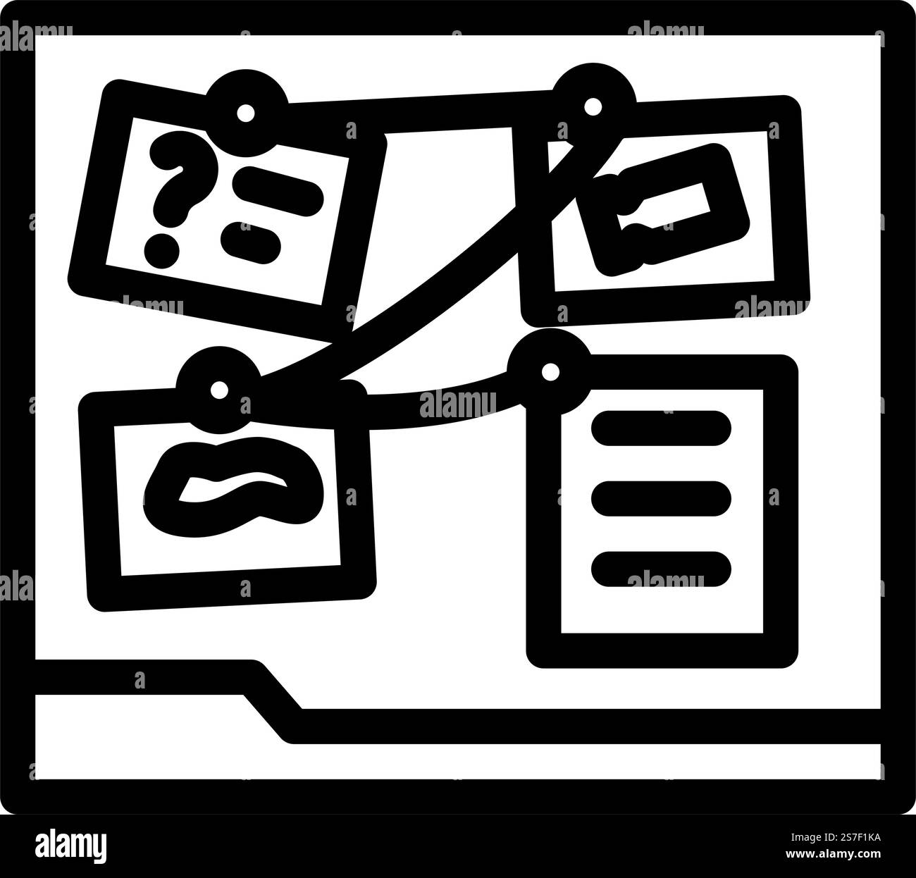 criminal investigation line icon vector. criminal investigation sign ...