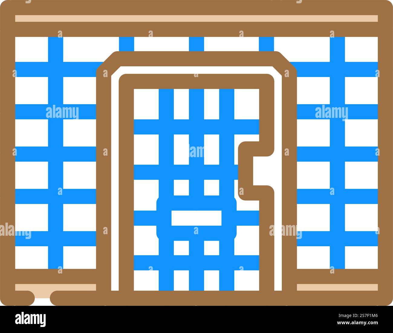 jail cell bars crime color icon vector. jail cell bars crime sign ...