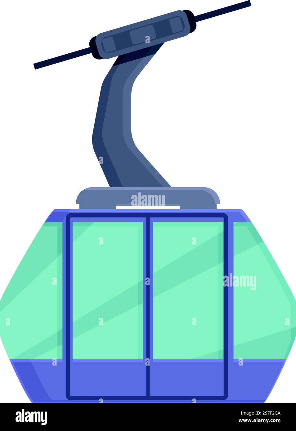 Switzerland ski lift icon cartoon vector. Snow resort. Cablecar ...