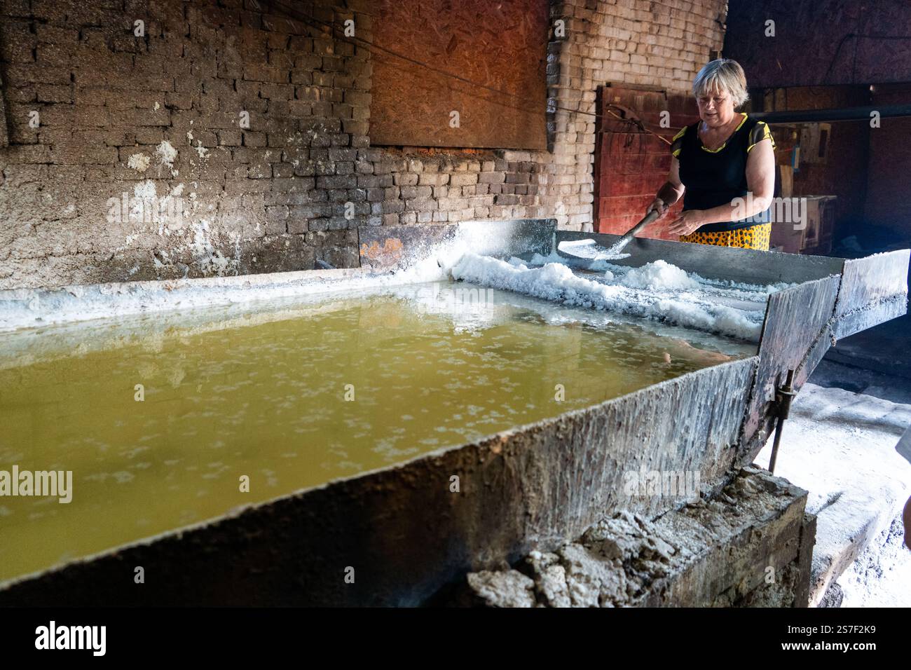 Drohobych saltworks. Galician salt. Boiling and evaporation of salt ...