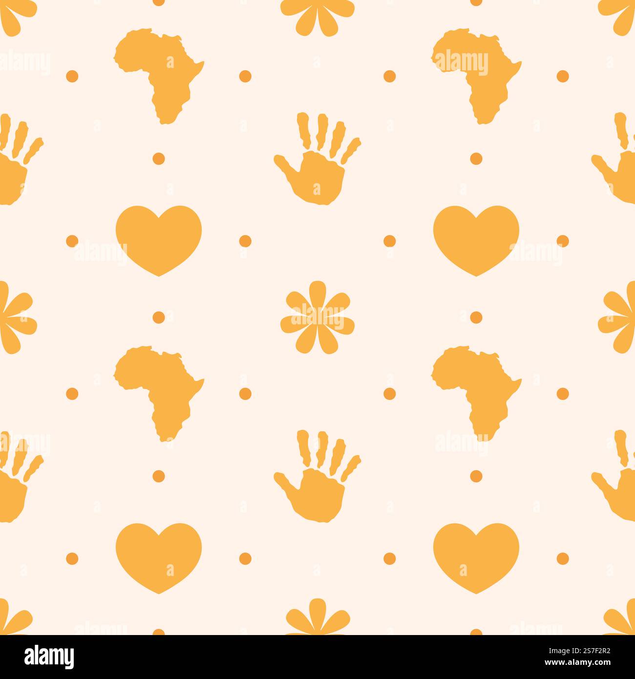 Happy Africa Day Seamless Pattern Design with Culture African Tribal ...