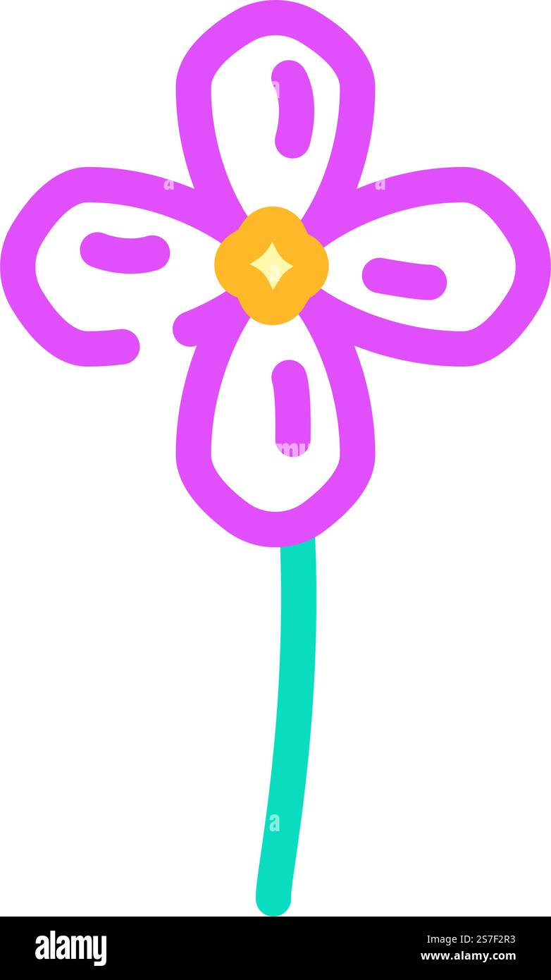 lilac flower spring color icon vector. lilac flower spring sign ...