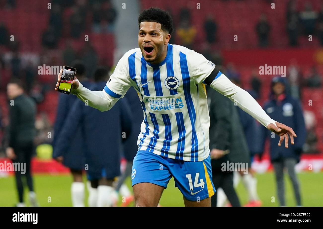 Manchester, UK. 19th Jan, 2025. Georginio Rutter of Brighton celebrates ...
