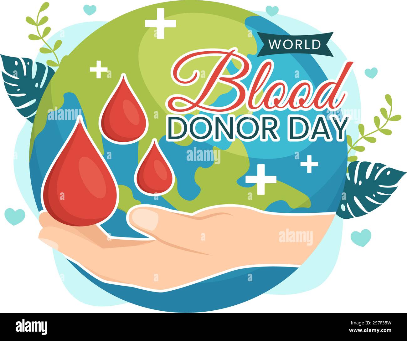 World Blood Donor Day on June 14 Illustration with Human Donated Bloods ...
