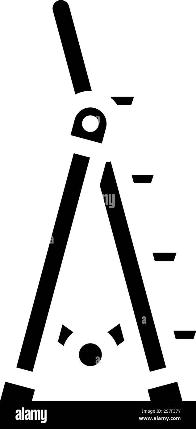 utility ladder garage tool glyph icon vector. utility ladder garage ...