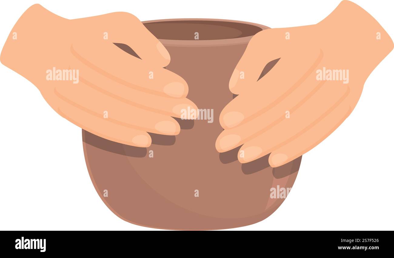 Handmade pottery icon cartoon vector. Art workshop. Studio potter ...