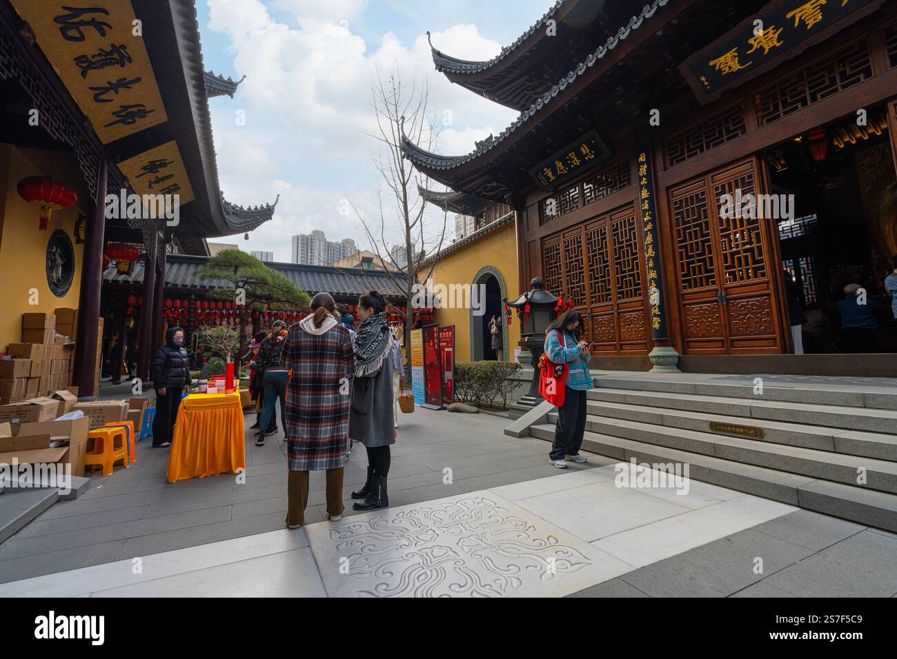 Shanghai, China. January 7, 2025. view of the inner courtyards of the ...
