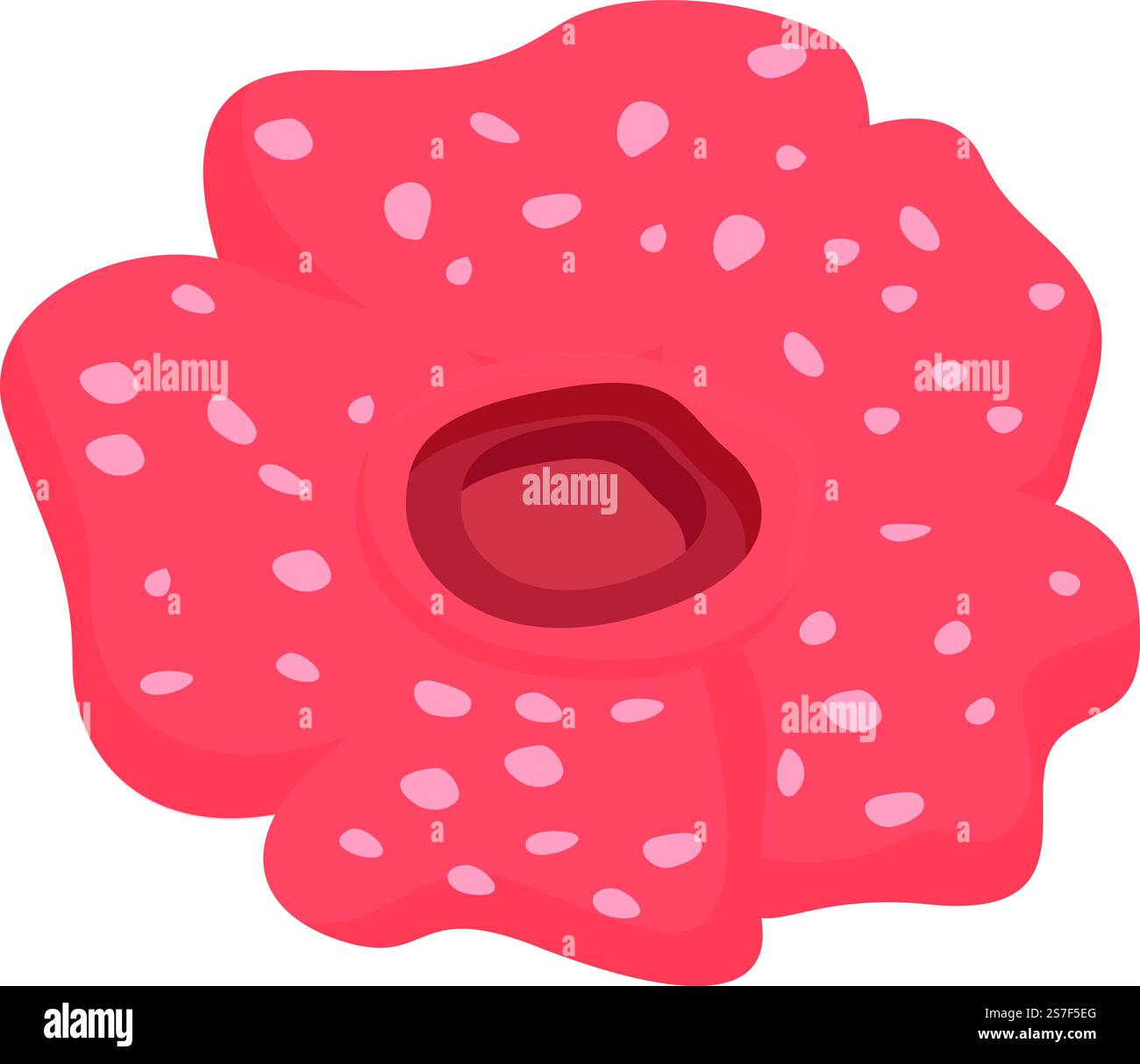 Red rafflesia icon cartoon vector. Flower tropical. Drawing asia. Red ...