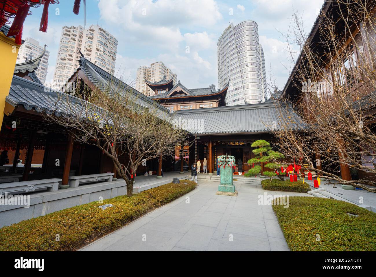 Shanghai, China. January 7, 2025. view of the inner courtyards of the ...