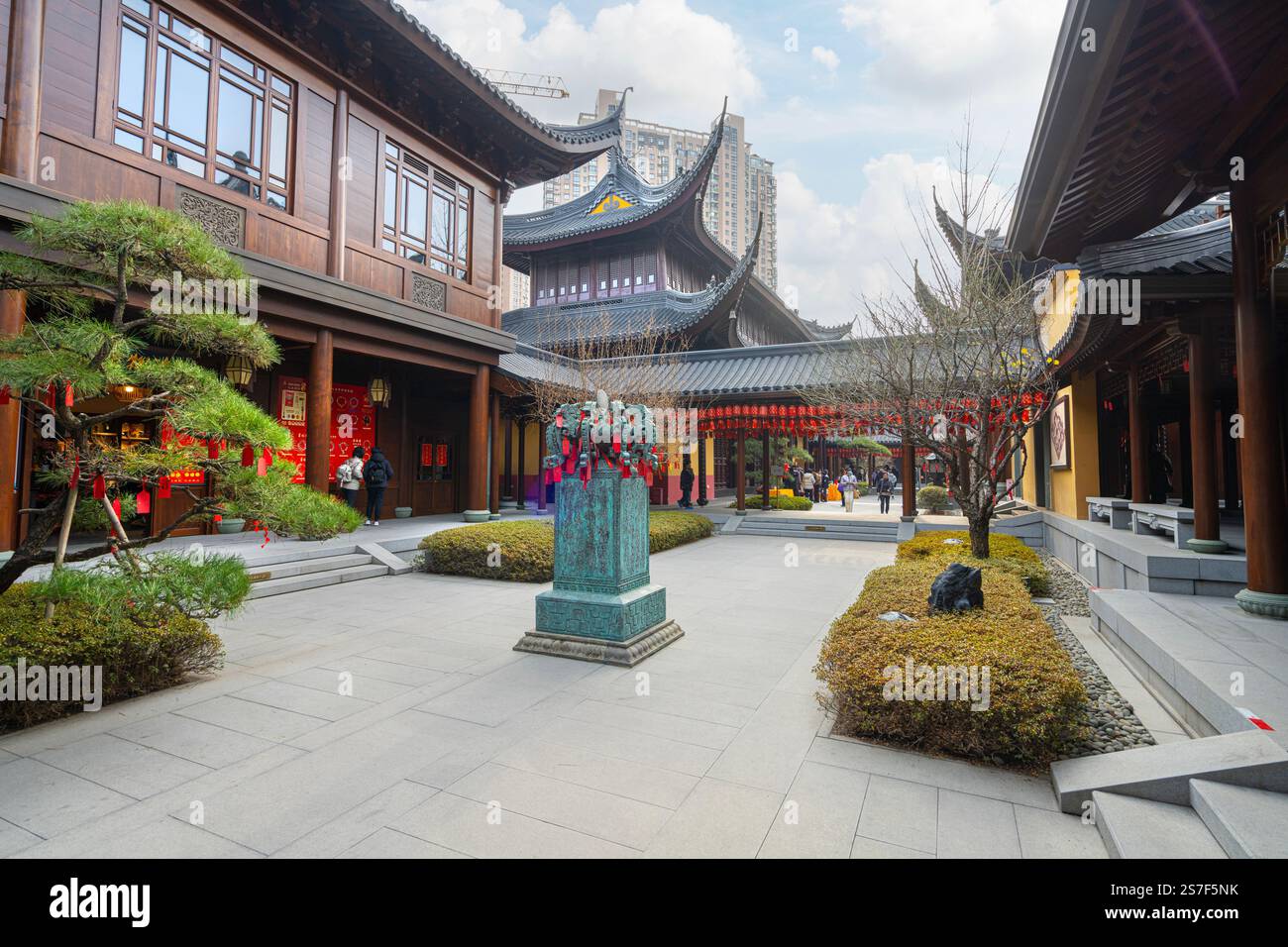 Shanghai, China. January 7, 2025. view of the inner courtyards of the ...