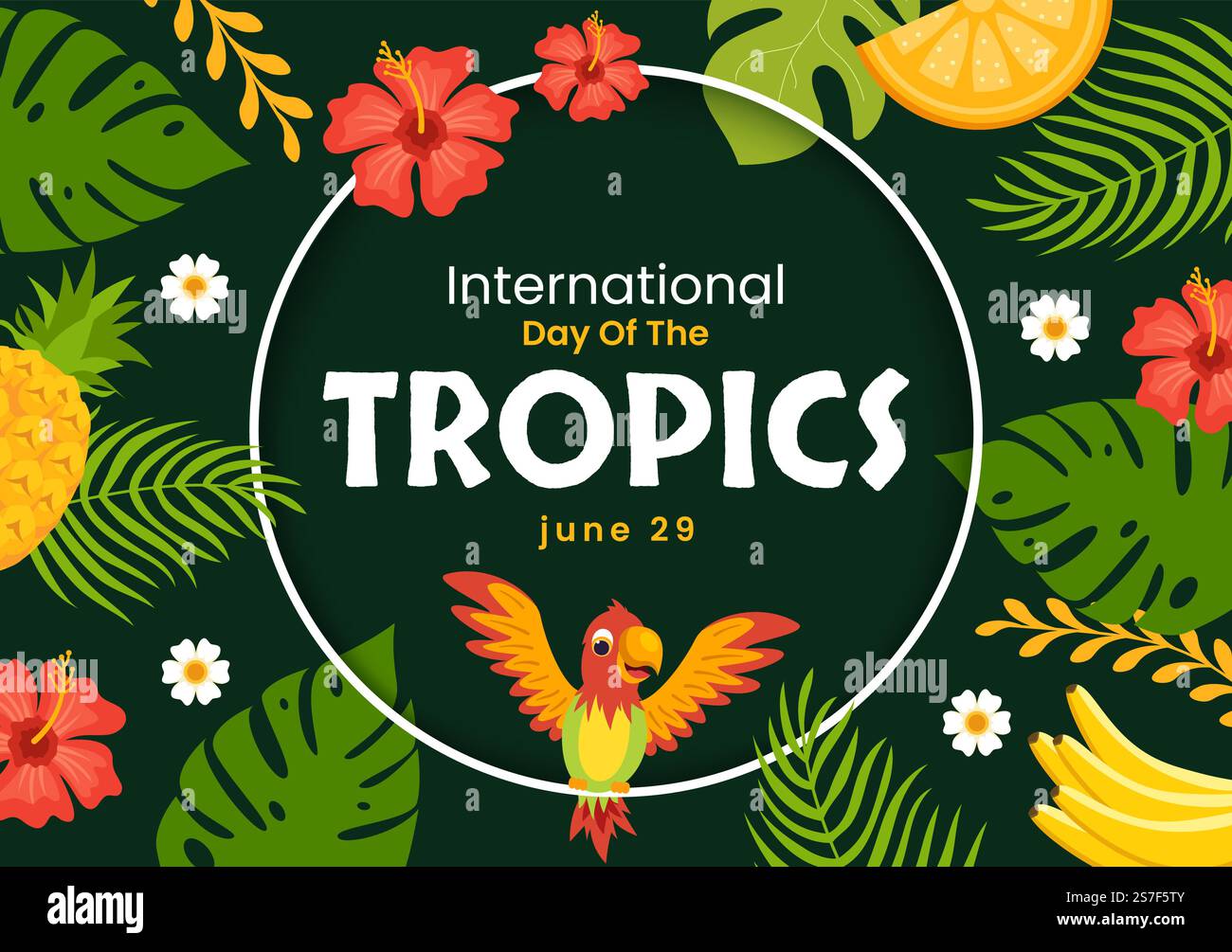 International Day of the Tropic Vector Illustration on 29 June with ...