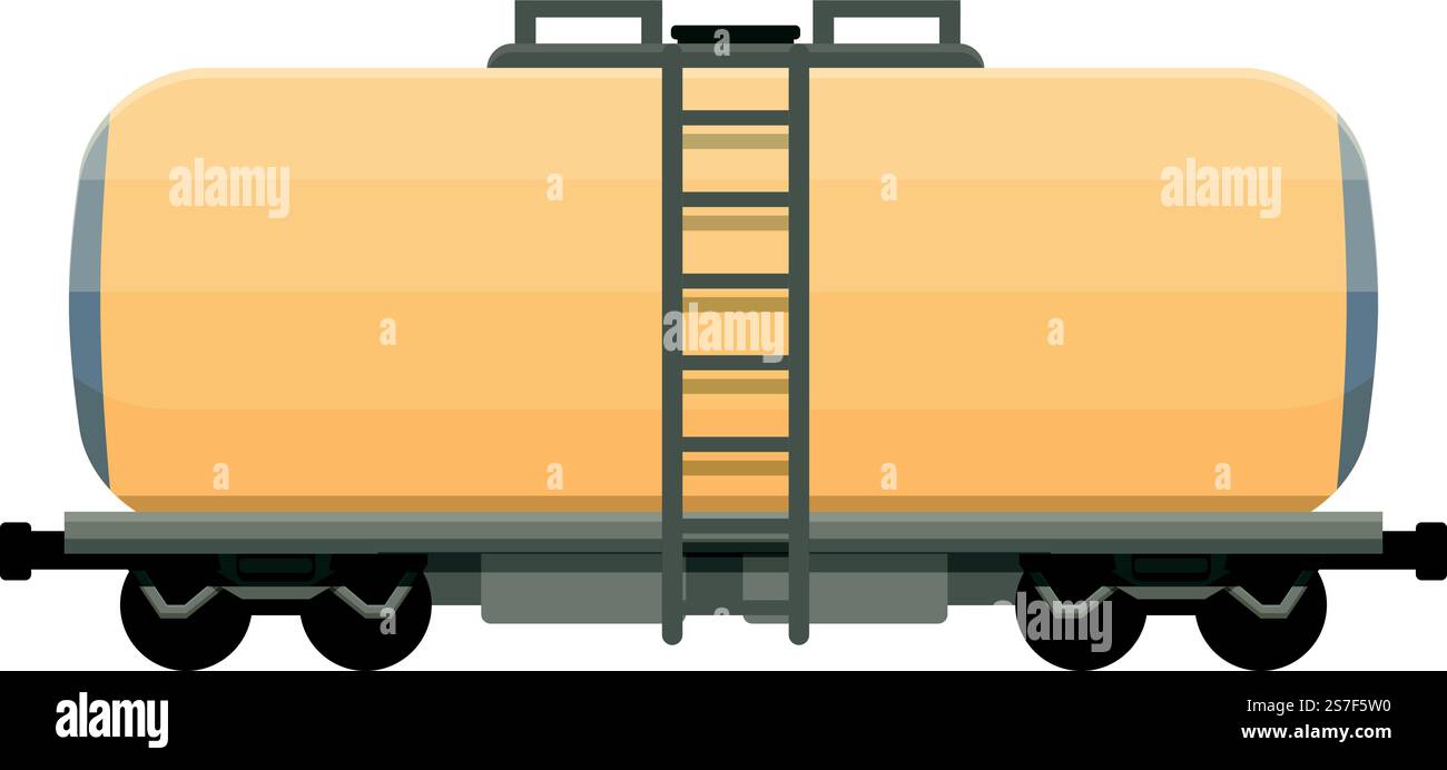 Tank wagon icon cartoon vector. Cargo train. Travel transport. Tank ...