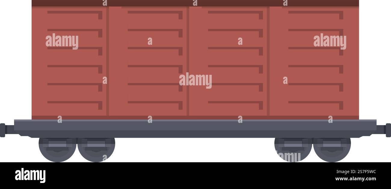 Commercial wagon icon cartoon vector. Cargo train. Metal energy ...