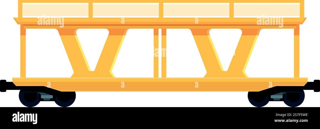 Metal wagon icon cartoon vector. Train cargo. Container transport ...
