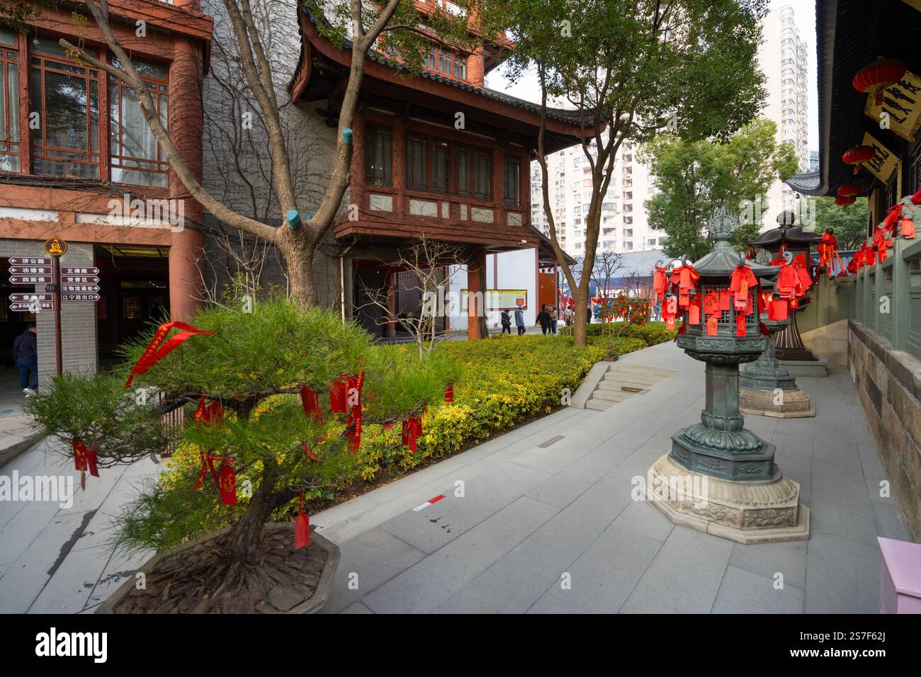 Shanghai, China. January 7, 2025. view of the inner courtyards of the ...