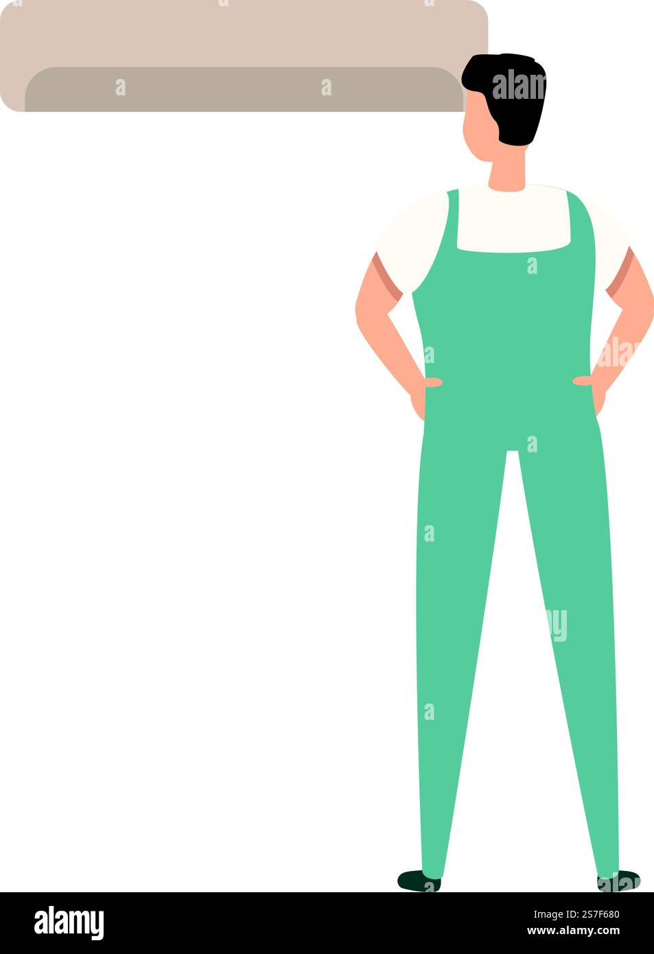 Air conditioner install icon cartoon vector. House repair. Service home ...