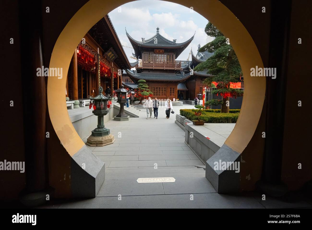 Shanghai, China. January 7, 2025. view of the inner courtyards of the ...