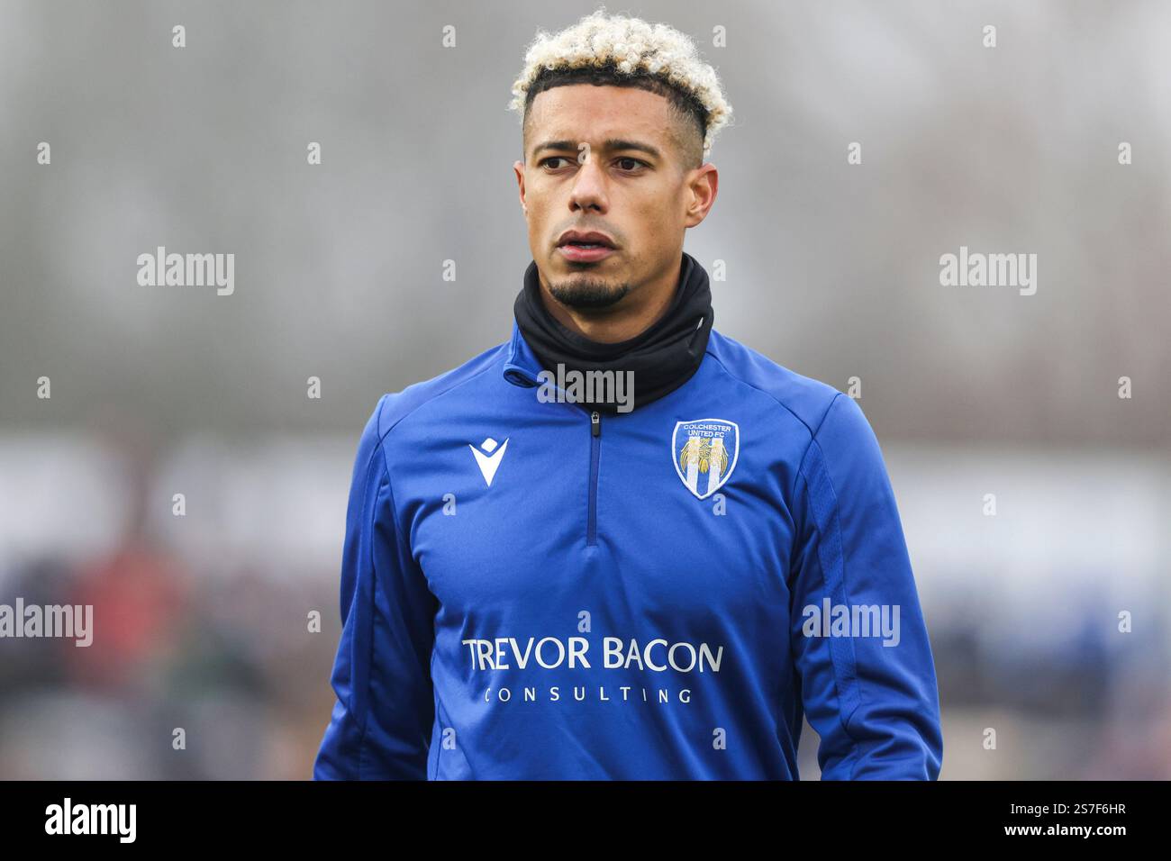Lyle Taylor of Colchester United during the Sky Bet League 2 match ...