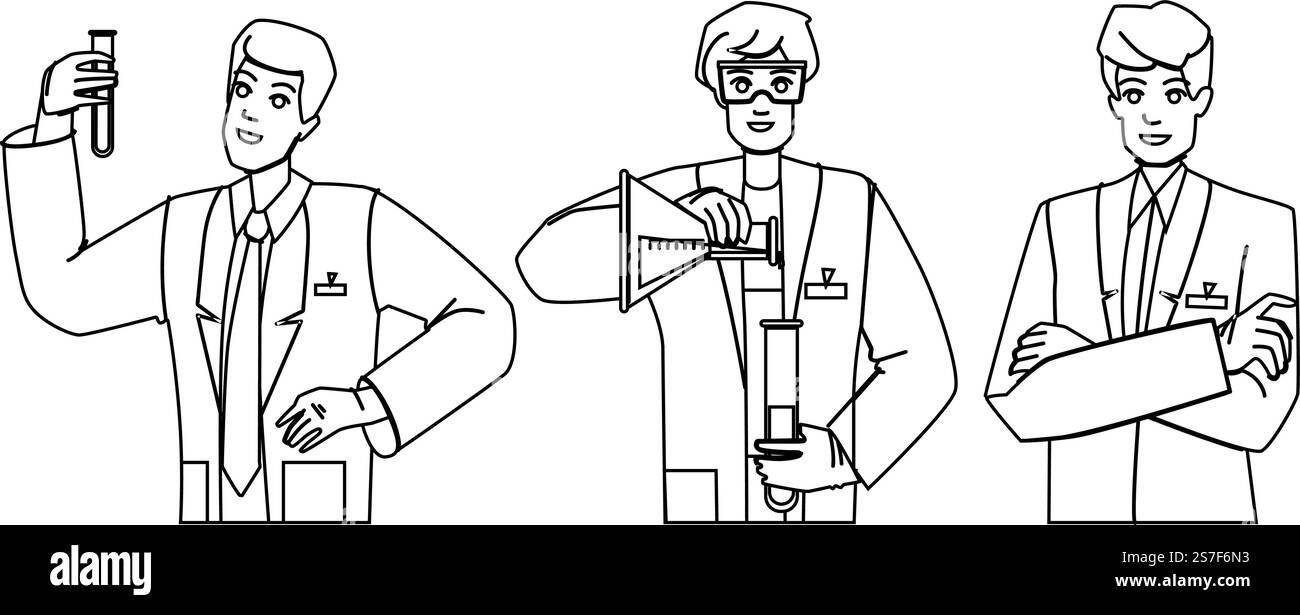 scientist man vector. laboratory doctor, medical science, medicine lab ...