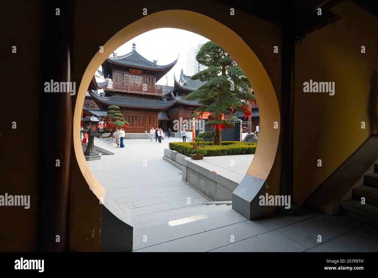 Shanghai, China. January 7, 2025. view of the inner courtyards of the ...