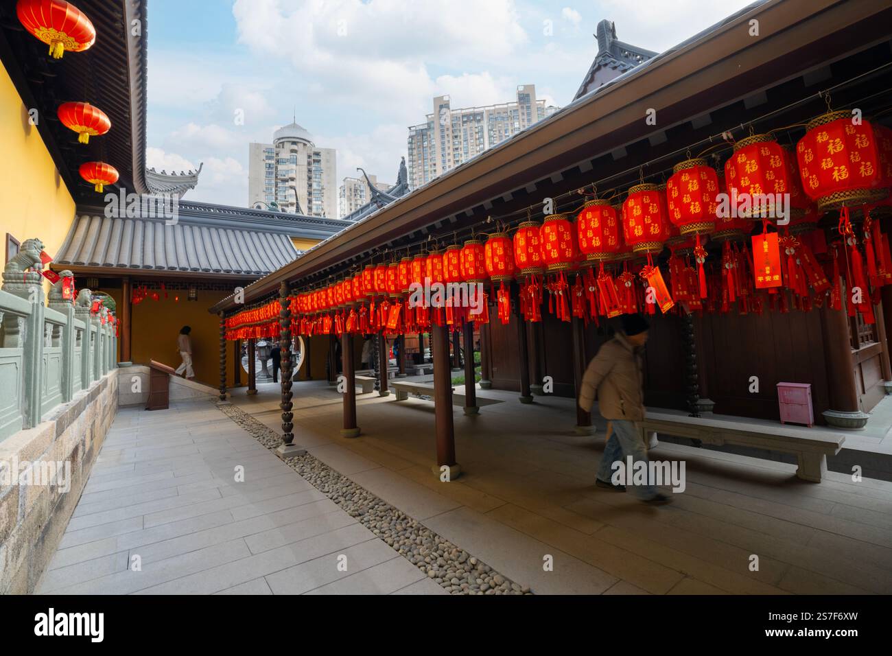 Shanghai, China. January 7, 2025. view of the inner courtyards of the ...