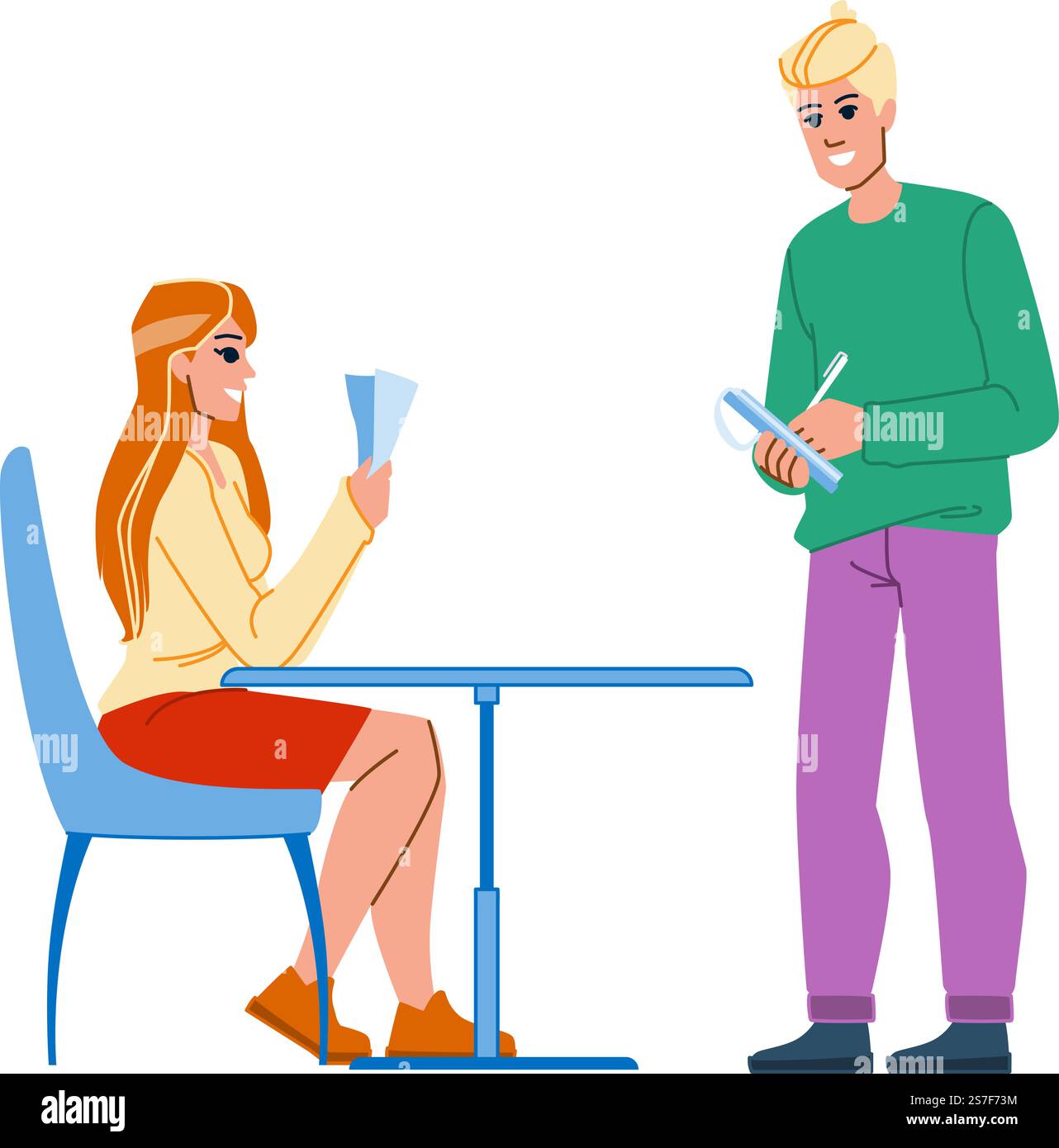 waiter take order vector. restaurant menu, service cafe, taking wine ...