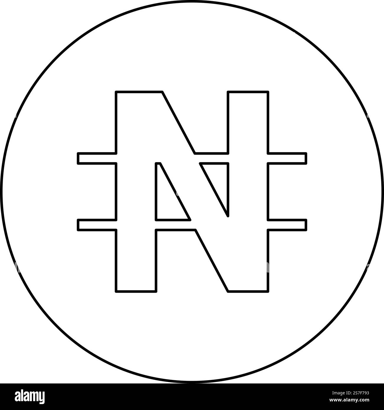 Symbol nayra icon in circle round black color vector illustration image ...