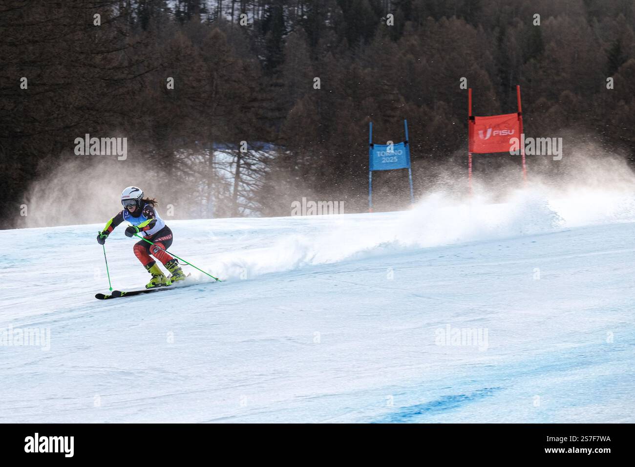 Bardonecchia, Italy. 18th Jan, 2025. Regina Falk of Sweden in action ...