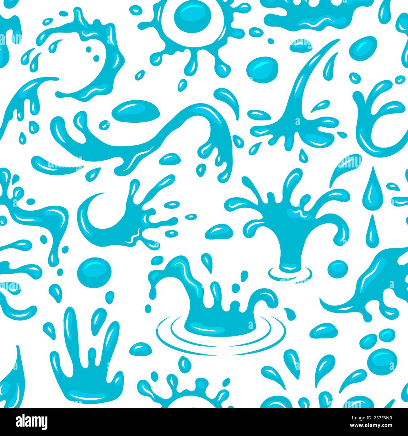 Water drops pattern. Liquid splashes and water flow visualisation ...