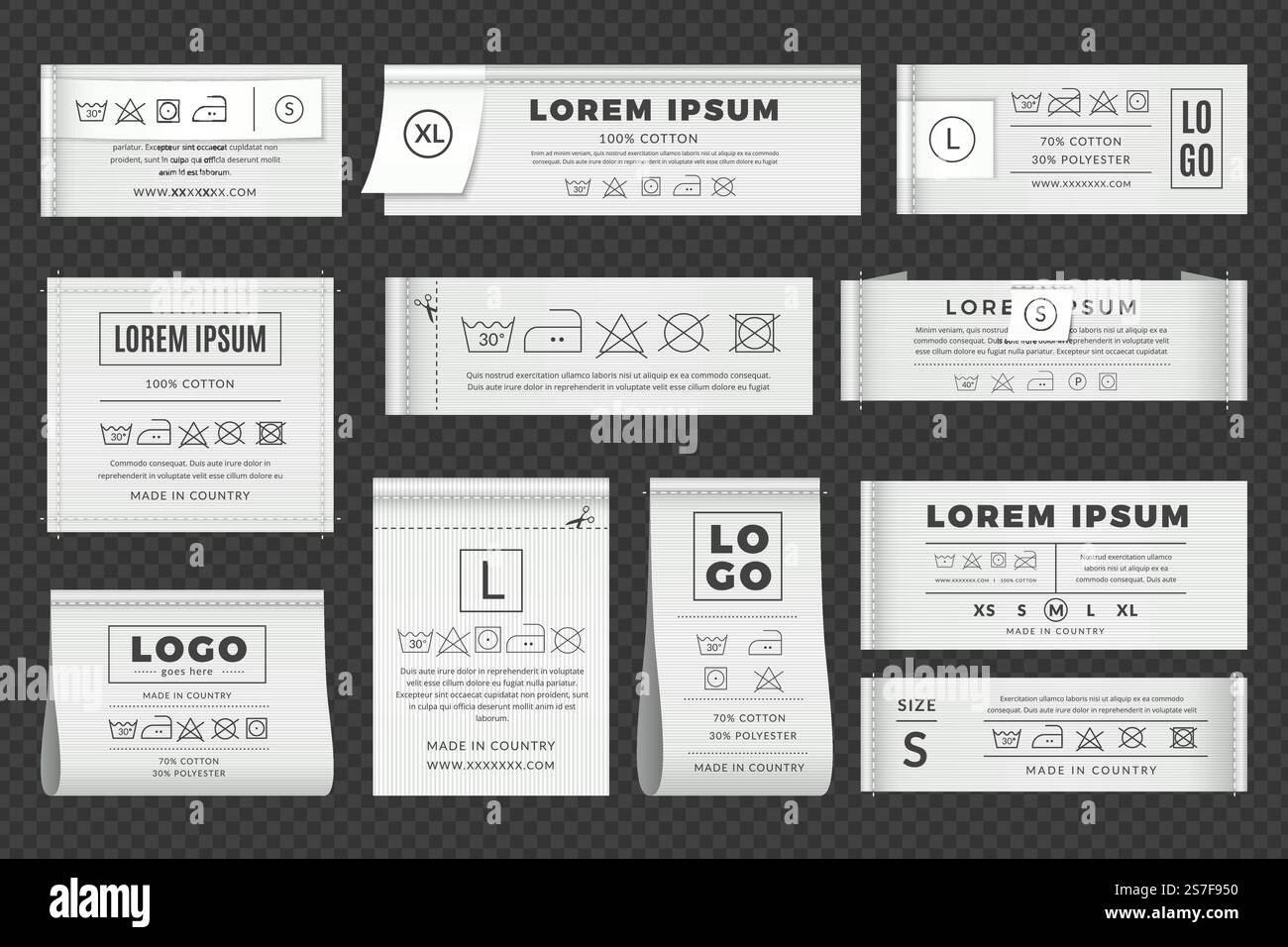 Laundry labels. Technical information for washing temperature and care ...